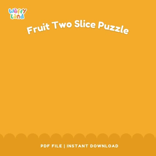 Fruit Two Slice Puzzle - Fun & Educational Printable Activity for Kids