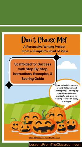 Pumpkin Writing - A Step-by-Step Project by Lessons From The Classroom
