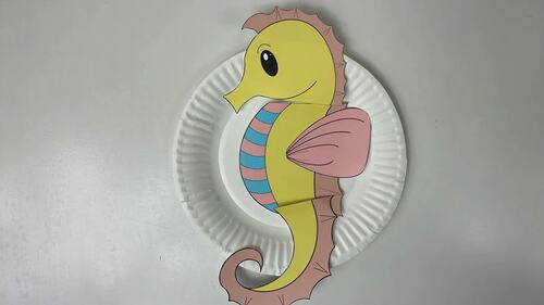 Seahorse Paper Plate Craft by Fun with Speech Therapy Teacher | TPT