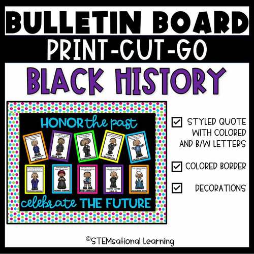 Black History Month Civil Rights February Bulletin Board Kit | Library