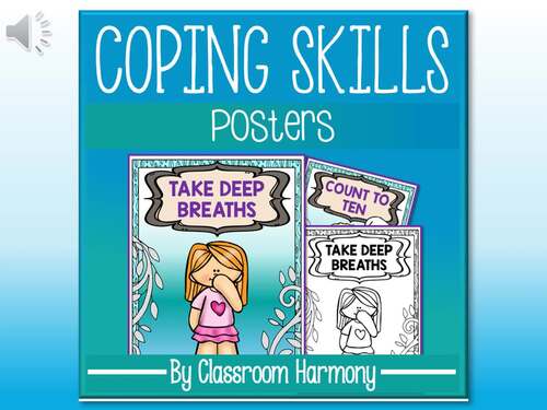 Social Emotional Learning Coping Skills Posters | Color & B/W Versions ...