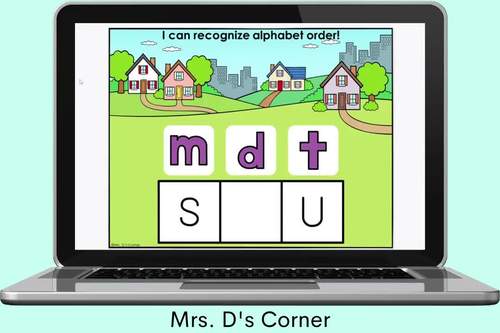 Print + Digital Missing Alphabet Letters Activity | Lowercase Alphabet ...