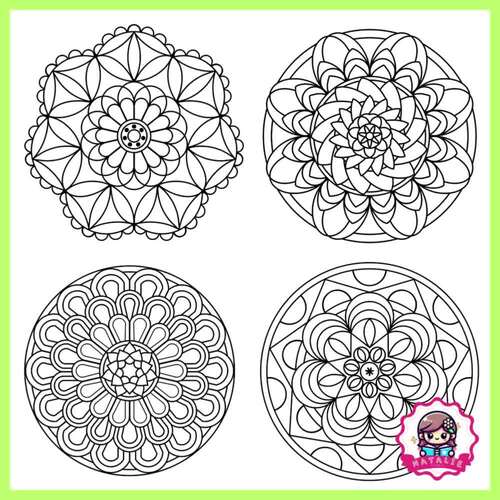 Mandala Line Art Creative Classrooms | Commercial Use | Clipart SET#6