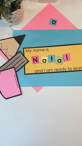 Pencil Name Craft Activity Kindergarten Back to School Activity Bulletin