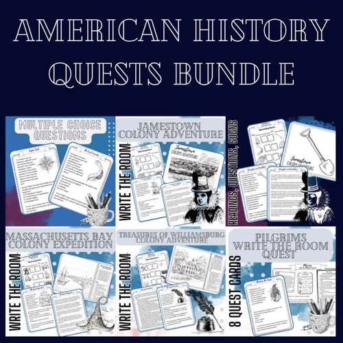 American History Quest Bundle - Write the room activities | TPT