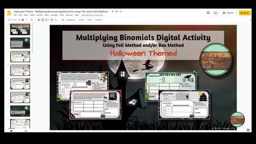 Multiplying Binomials Digital Activities Box and FOIL BUNDLE by All in ...