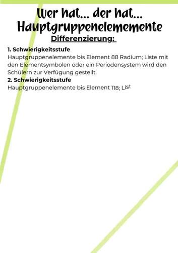 German: Chemie Elemente Spiel Who has it? Chemistry Christmas Elements Game