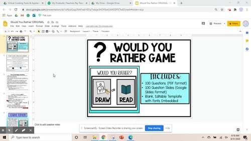 Would You Rather Visual Game Slides by Autism The Teen Years | TPT