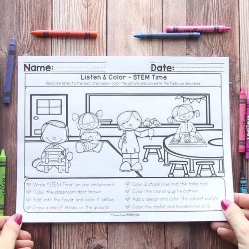 Listening & Following Directions Activities for February by Proud to be ...