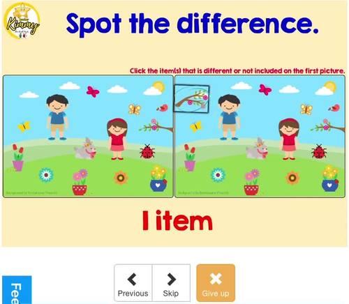 Spot the Difference (Spring) | Visual Memory & Focus by Teacher Kimmy