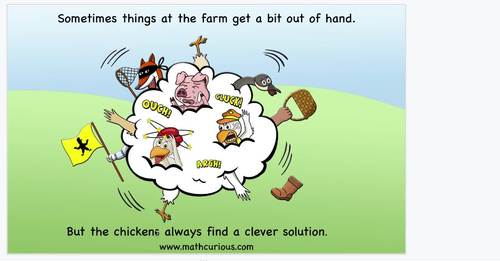 1,2,3 Math Puzzles chickens brainteasers warm ups centers digital challenge