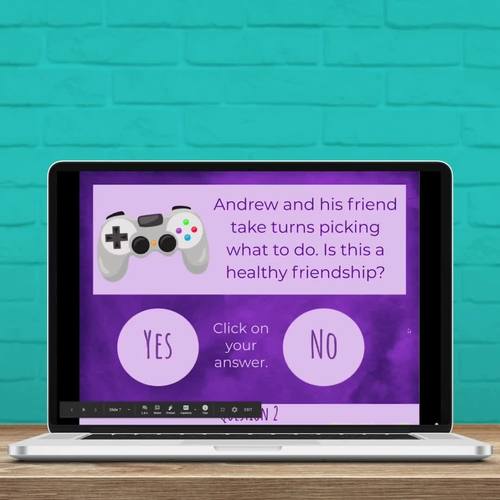 Unhealthy V. Healthy Friendship Google Slides Game by Counselor Chelsey