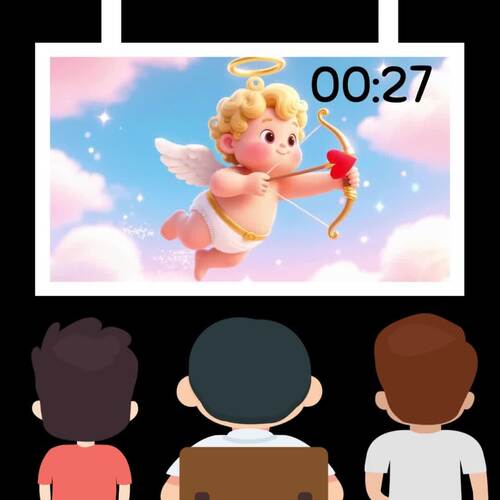 Visual Timer Classroom Countdown Management | Valentine's Day Cupid Theme