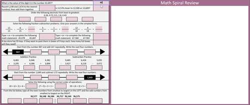 NO PREP - Math Spiral Review Bunny and Butterfly by Juliane Hodkinson