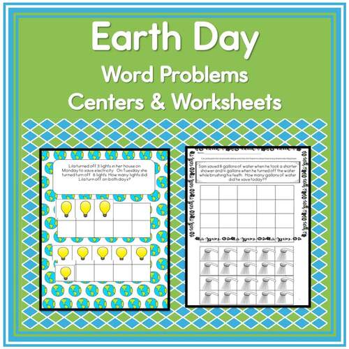 Earth Day Addition and Subtraction Word Problems Centers and Worksheets ...