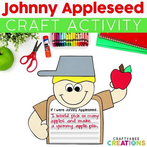Johnny Appleseed Craft August October Fall Writing Activities Bulletin ...