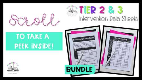 Intervention Data Sheet Bundle | Intervention Forms for Teachers
