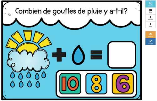 French Boom Cards - Plus one #1-10 by Fun in French Immersion | TPT
