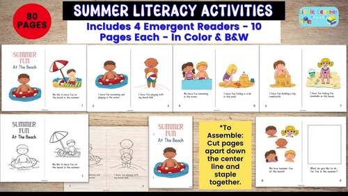 Summer Literacy Activities by Little Learner Zone | TPT