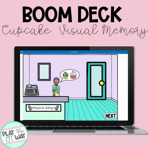 Visual Memory Placing Cupcake Order OT BOOM CARDS by Play The OT Way