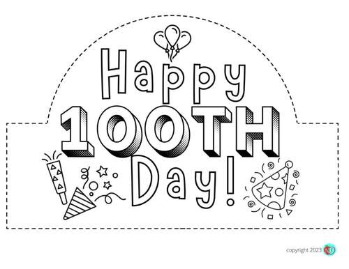 Happy 100th Day of School HATS | COLOR CUT + PASTE HAT ACTIVITY | MAKE HATS