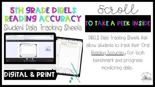 DIBELS Reading Accuracy Student Data Tracking Sheets: 5th Grade Digital ...