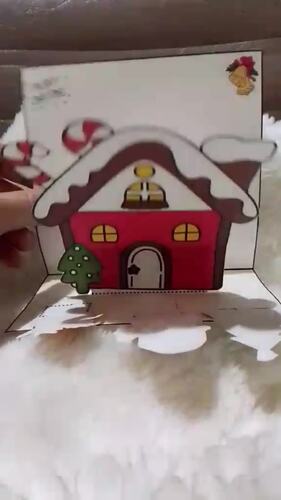 3D Christmas House Craft | Printable Santa & Holiday House Activity for ...