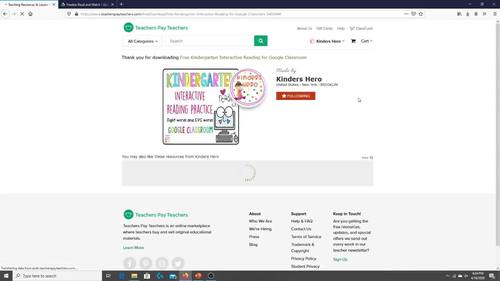 Reading Practice Read and Match set 1 for Google Slides Distance learning
