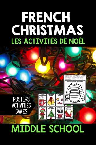 French Christmas Activities, Games & Posters - les activités de Noël - FSL