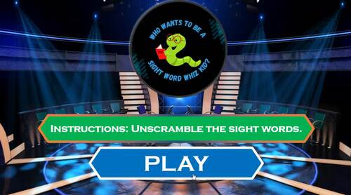 PowerPoint Unscramble Sight Word Game | Fry Words 101-200 | BUNDLE