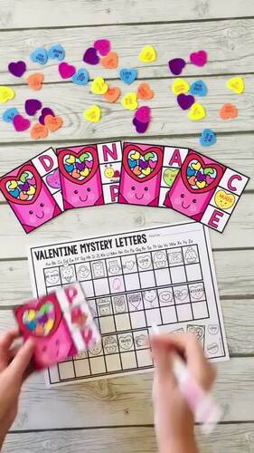 February Valentine Mystery Alphabet Letters - Missing Letters Before ...