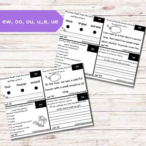 Science of Reading: Decodable Readers - long /oo/ Sound Task Cards