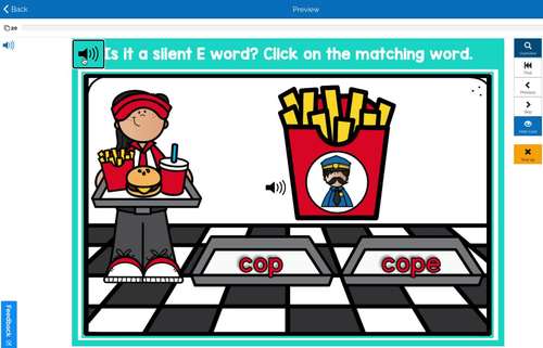 CVC CVCe Words Short Long Vowel O Boom Cards Digital Learning Game