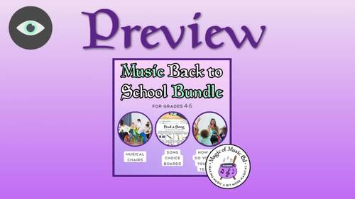 Music Back to School Bundle for Grades 4-6 by Magic of Music Ed | TPT