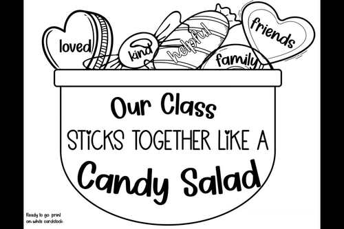 Our Class Sticks Together like a Candy Salad Craft and Writing | TPT