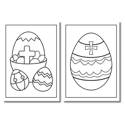 Cute Biblical Easter Coloring Pages, Preschool Worksheet, Bible Activities