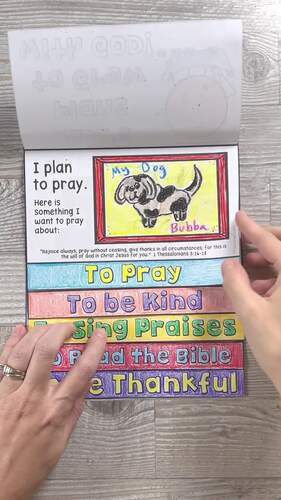 New Year Goal Setting Christian Bible Activity Flip Book for Sunday School