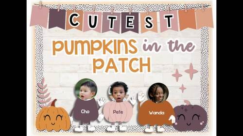Fall & Halloween Cute Pumpkins Classroom Decor | Bulletin Board & Photo ...