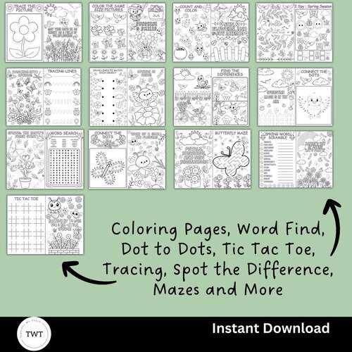 Spring Activity Booklet - Loads of different Spring themed activities