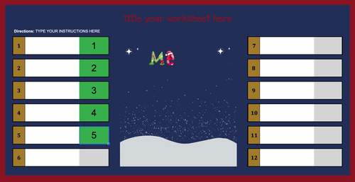 Christmas Tree JIGSAW Puzzle - Google Sheets Digital Mystery Template