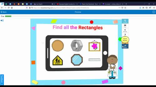 2D Shapes in Real Life Boom Cards 1st Grade Math Digital Task Cards