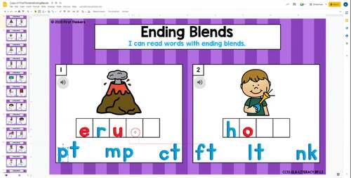 Ending Blends Phonics Games 1st Grade | Print and Digital Resources