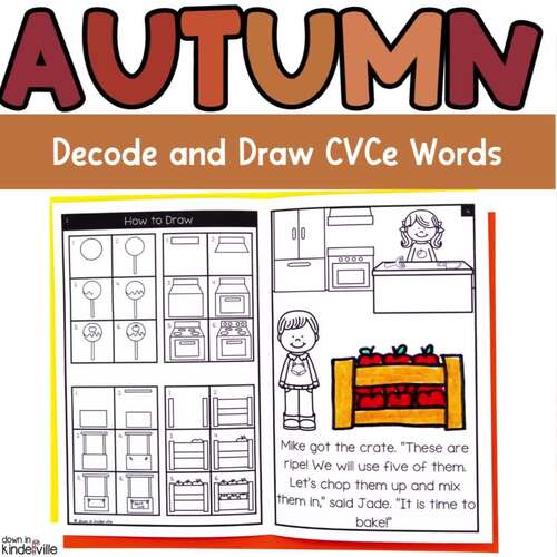 Fall Decodable Readers CVCe Words - Directed Drawing Books Magic E - SOR