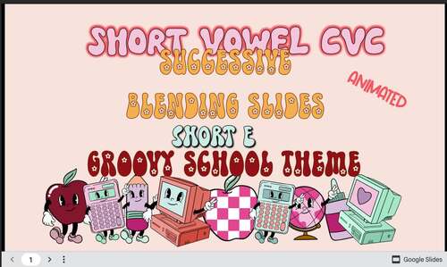 Phonics Blending Slides~ SHORT E CVC words~Science Of Reading | TPT