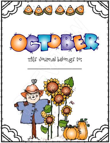Write it! October Journal Prompts, Word Lists, and Cover Pages | TPT