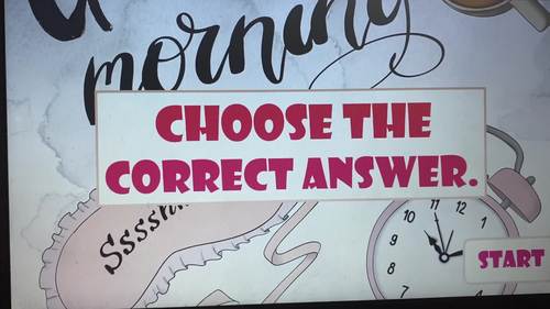 ESL English Present Continuous/Progressive interactive grammar game/quiz