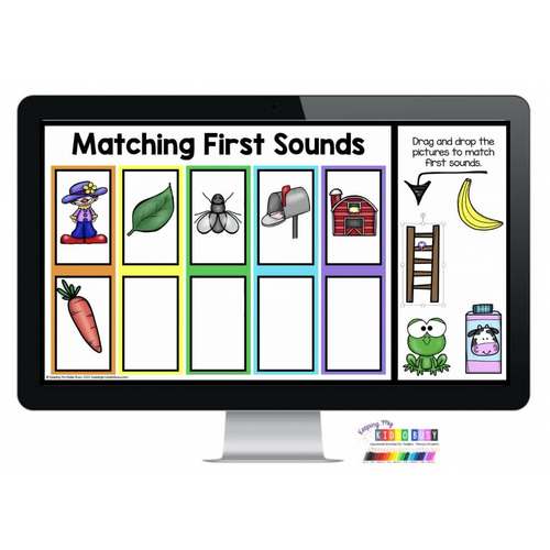 First Sound Matching - Digital Centers - Phonics - Google Slides and ...