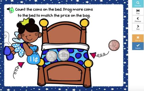 Counting Coins | Nickels & Pennies with the Tooth Fairy (BOOM CARDS)