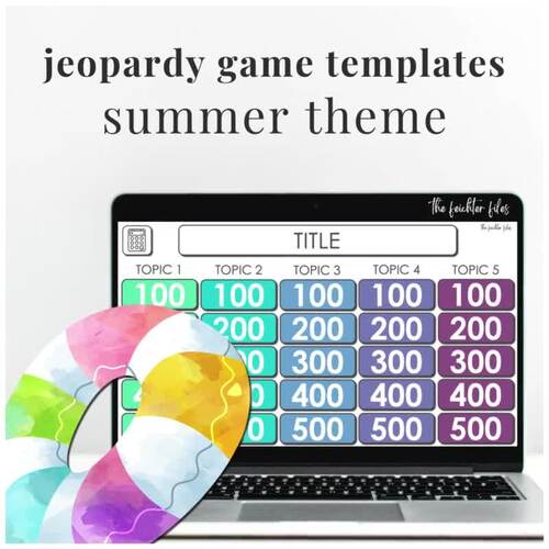 Editable Blank Jeopardy Game Template Google Slides PowerPoint Spring Break