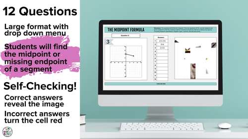The Midpoint Formula Self-Checking Digital Activity by Rise and Sine